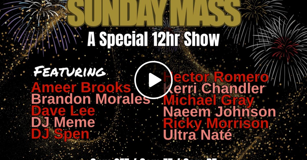 Ricky Morrison Mix For David Morales Sunday Mass NYE 2023 by DJ Ricky ...