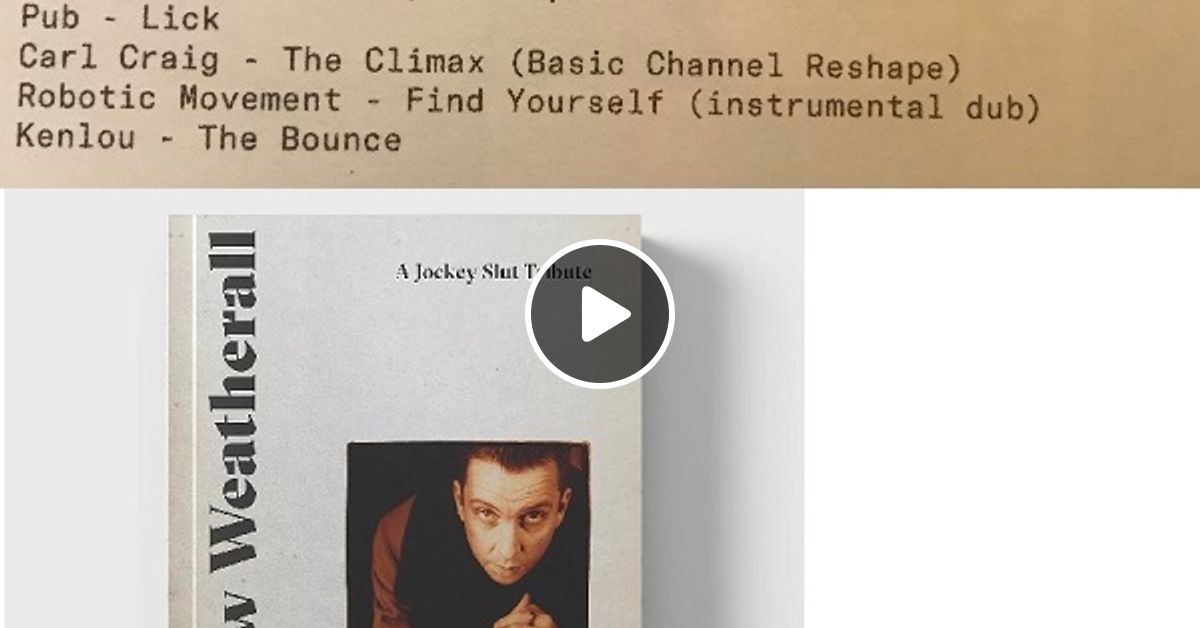 Rick Hopkins' Bloodsugar 10 from Andrew Weatherall - A Jockey Slut ...