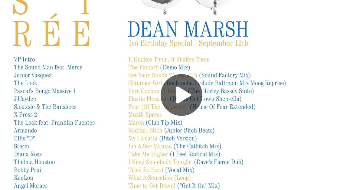 Dean Marsh - Iso 50th Birthday Soiree - September 2025 by Dean MarshTM ...