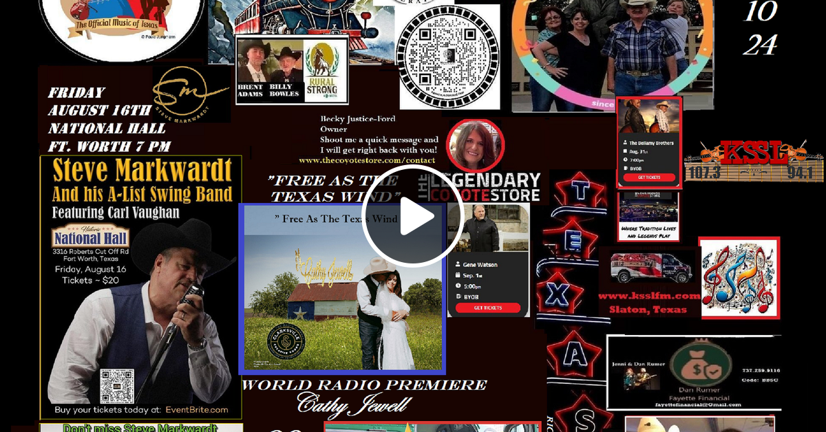 BBSC, KSSL RADIO, 8.10.24 FEATURING WRP'S FROM CATHY JEWELL & RICK ...