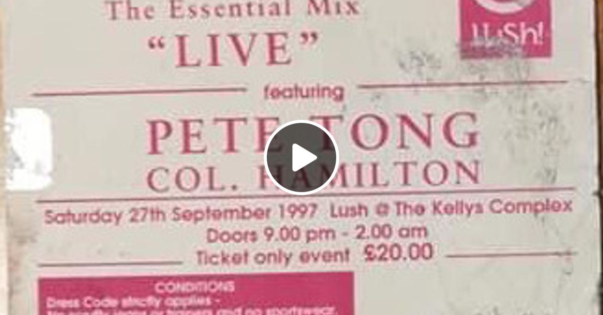 Col Hamilton & Pete Tong Radio 1 Essential Mix Live @ Lush in Portrush ...