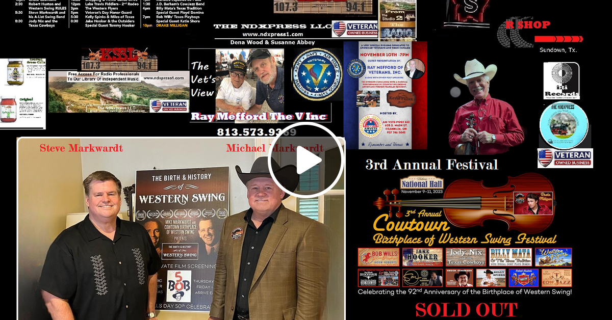 Billy Bowles Swinging Country, KSSL Radio, 11-4-23, Birthplace of ...