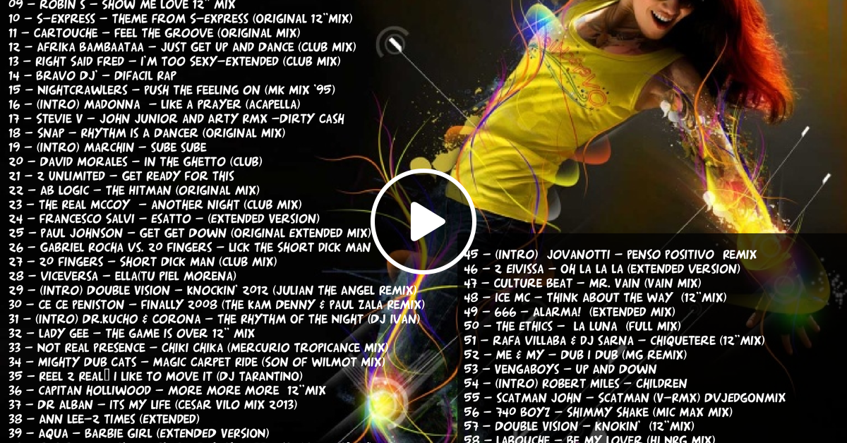 100 - DANCE VIDEO MIX VOL.100... 90's dance hits by MARLOZ VDMX | Mixcloud