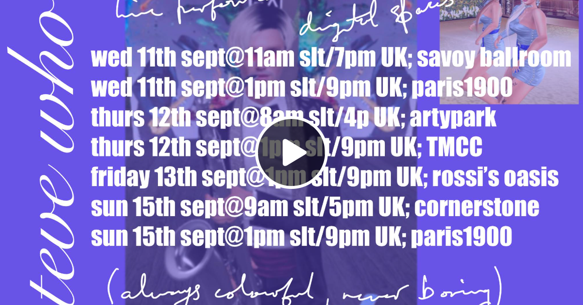 steve who? Live!@Cornerstone Theater;15th sept,2024(scroll forwatrd ...