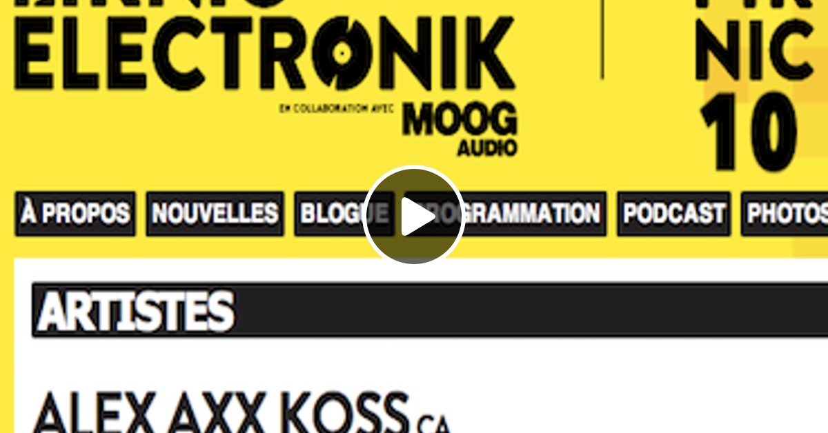 Alex axx koss @ Piknic Electronique 16-08-2009 by Alex Axx Koss | Mixcloud