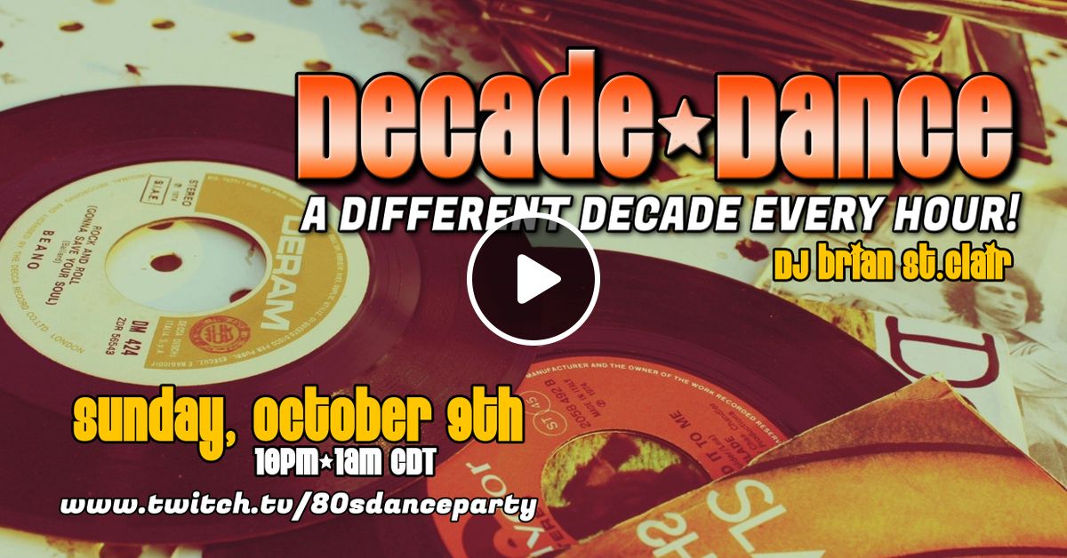 2022-10-09: Decade Dance - 50s, 60s & 70s by 80sDanceParty | Mixcloud