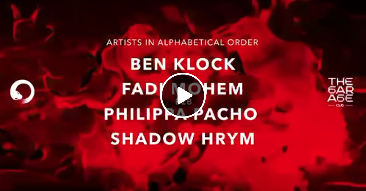 Ben Klock at "Off The Garage x Laster" @ The Garage Club (Barcelona ...