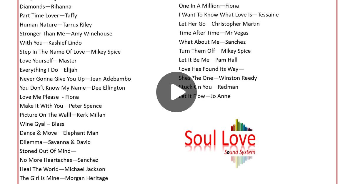 SOUL LOVE - R&B LOVERS MIX UP by deejayshyguy | Mixcloud