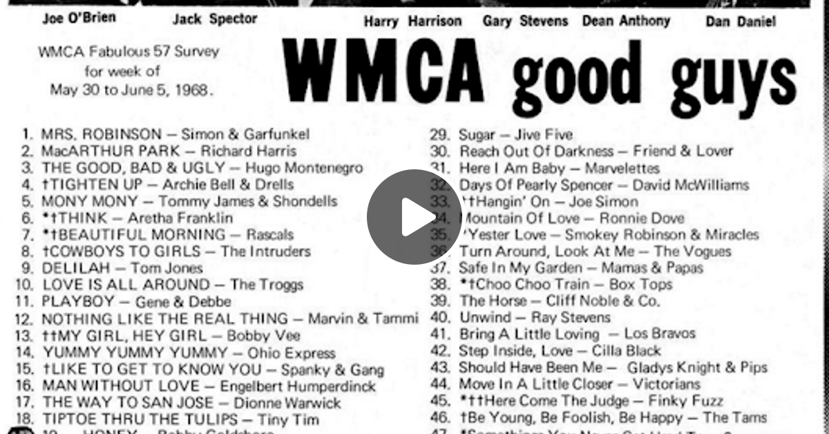 WMCA 1968-06 Bill Beamish, Harry Harrison, Gary Stevens by RadioMaven77 ...
