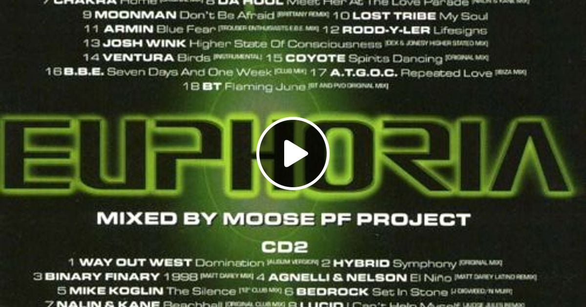 Euphoria Vol 1 Pf Project Disc 2 By David V Barron Mixcloud