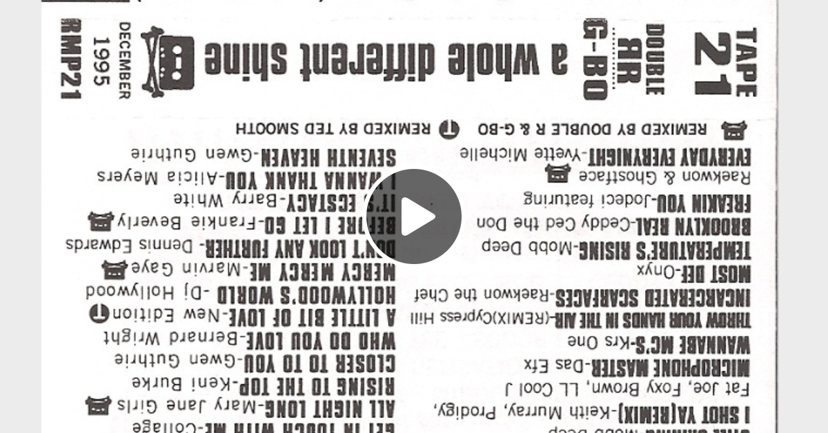 DJ Rei Double R & G-Bo The Pro - Tape #21 (1995) by Dailey Maddawg 76 | Mixcloud