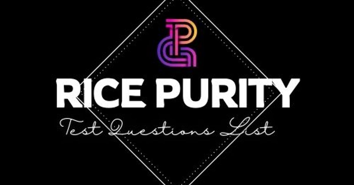 Rice Purity Test Questions | Mixcloud