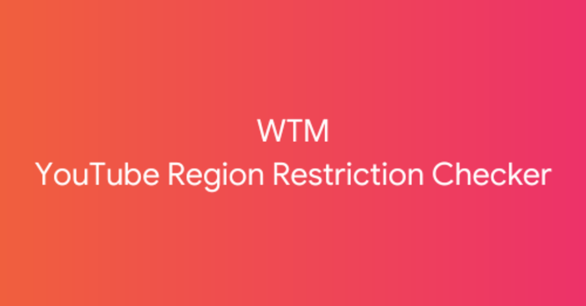 WTM YouTube Region Restriction | Mixcloud