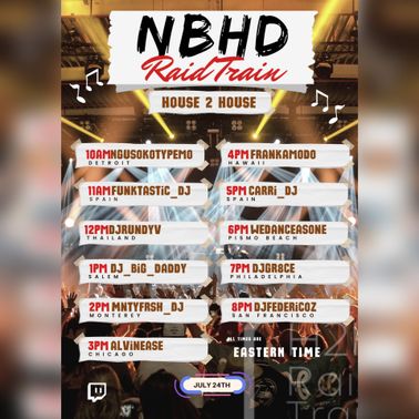 2022 07.24 — NBHD H2H Raid Train set by MntyFrsh | Mixcloud