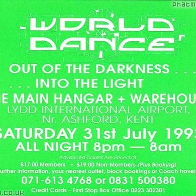 World Dance - 31st July 1993 @ Lydd Airport, Kent by Paul Callaway (DJ ...