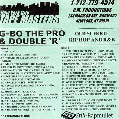 G-Bo The Pro & Double R - Old School Hip Hop and R&B - Side A by J.Nickelz ( Frontrow E.N.T ...