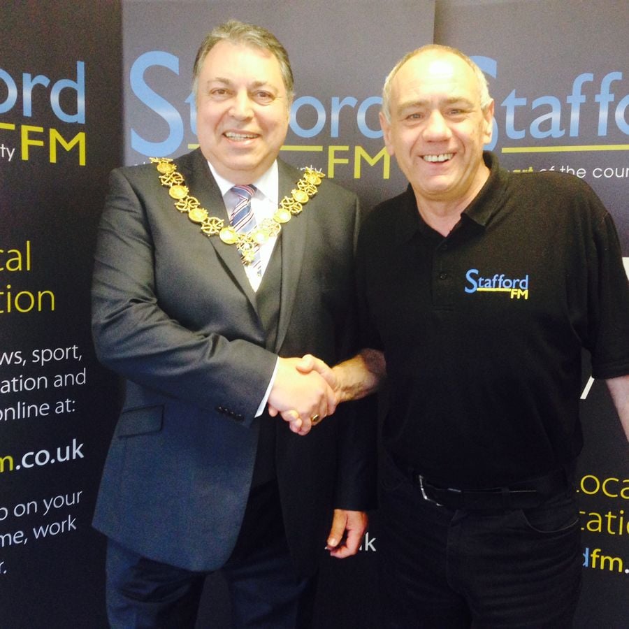 The Mayor of Stafford Borough 2014, Cllr. Ray Sutherland talks with Ray ...